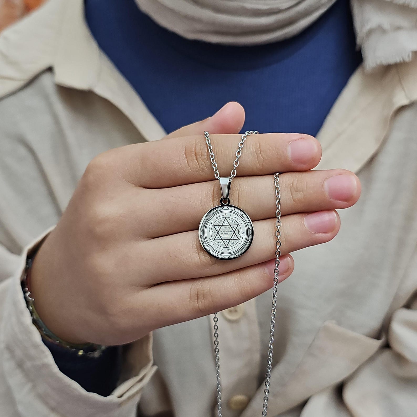 King Solomon Seal for Protection & Spiritual Blessings, Stainless Steel ...