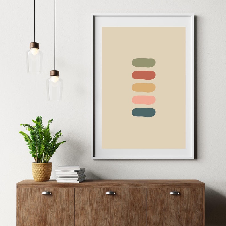 Minimalist Boho Colour Palette Printable Wall Art Design, Boho Art ...