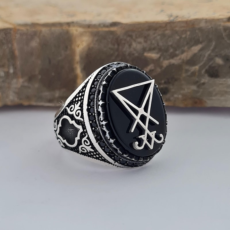 Satanic Rings for Men - Etsy