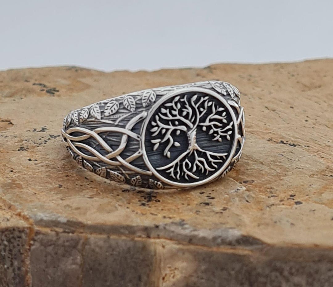 Handmade Sterling Silver Tree of Life Ring: Celtic Spiritual Jewelry - Etsy