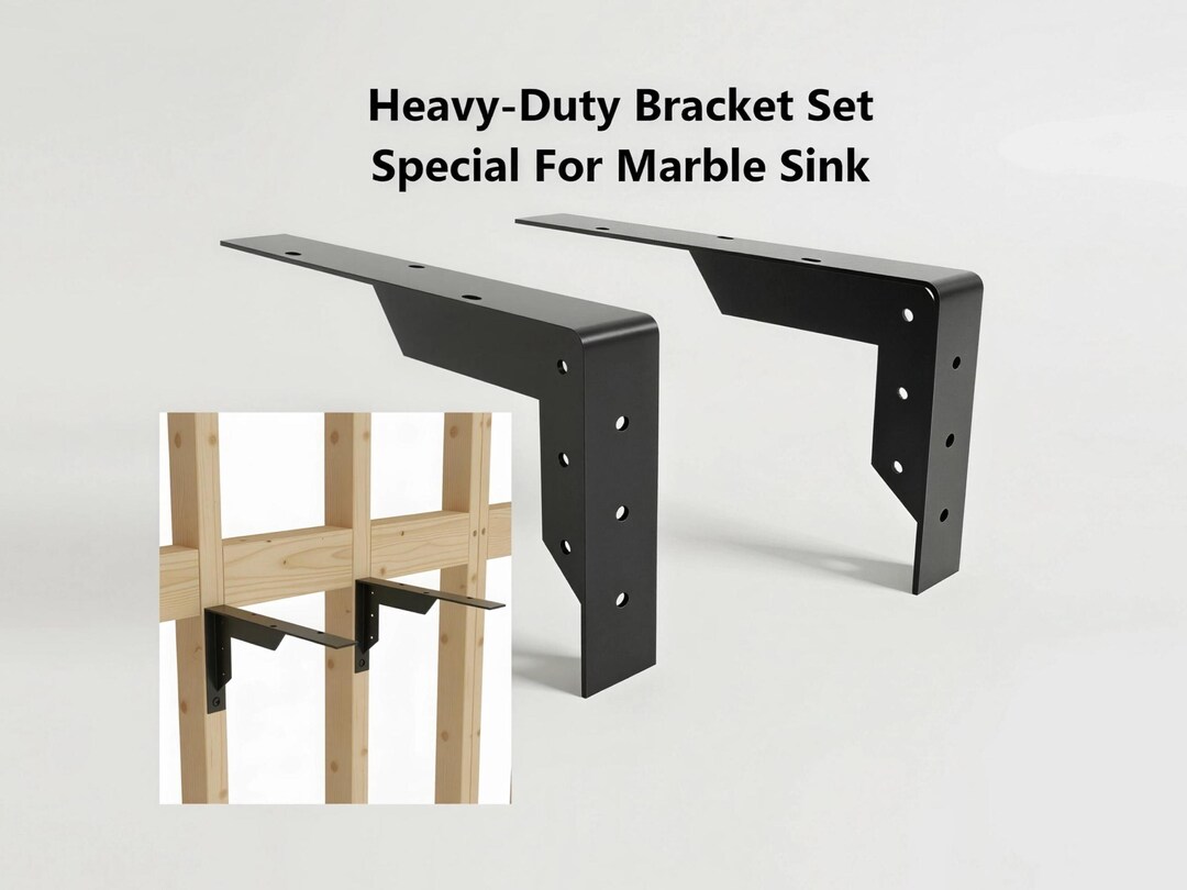Heavy Duty Iron Wall Mount Brackets – Marble Sink Support Set - Etsy
