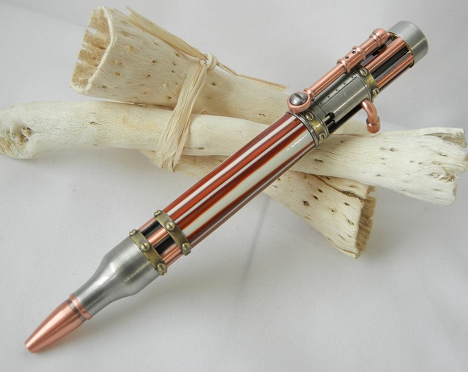 Handmade Bolt Action Steampunk Pens, Fathers Day Gift Idea, Graduation ...