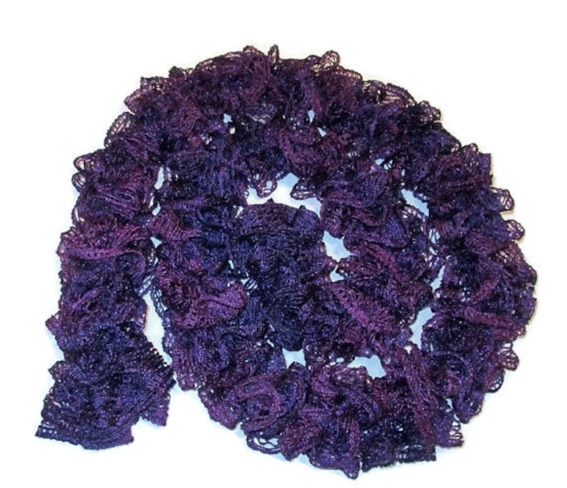 Feminine Ruffle Scarf in Purple / Fashion Wrap Scarf for - Etsy