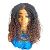 Handmade Conrow Braided Wigs With Curly Ends Lace Front Wig for Women ...