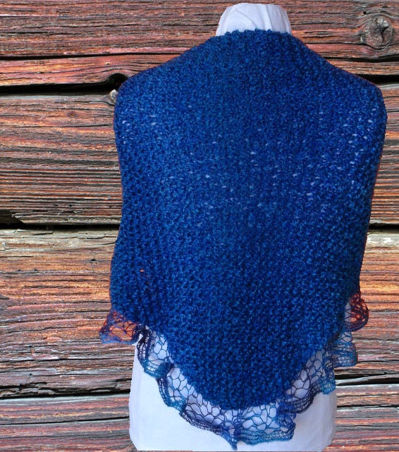 Knit Shawl Pattern, Pattern for Sashay Yarn, Easy to Knit Prayer Shawl ...