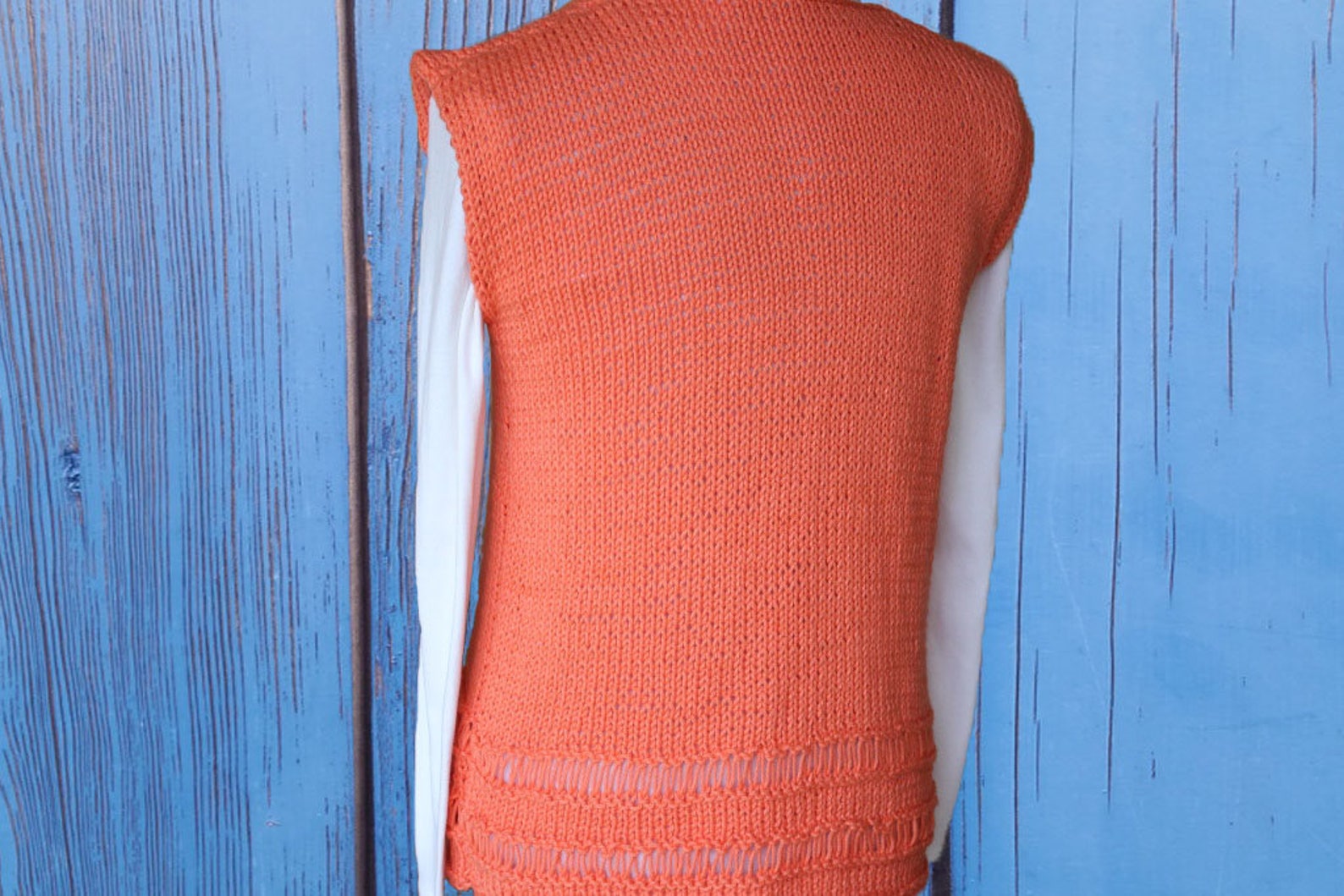 Knit Sweater Pattern, Sleeveless Knit Tunic Pattern, Knitting Pattern ...