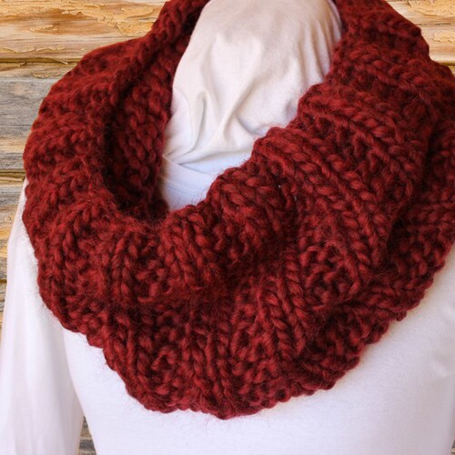 Chunky Knit Cowl Pattern Knitting Pattern for Bulky Yarn - Etsy