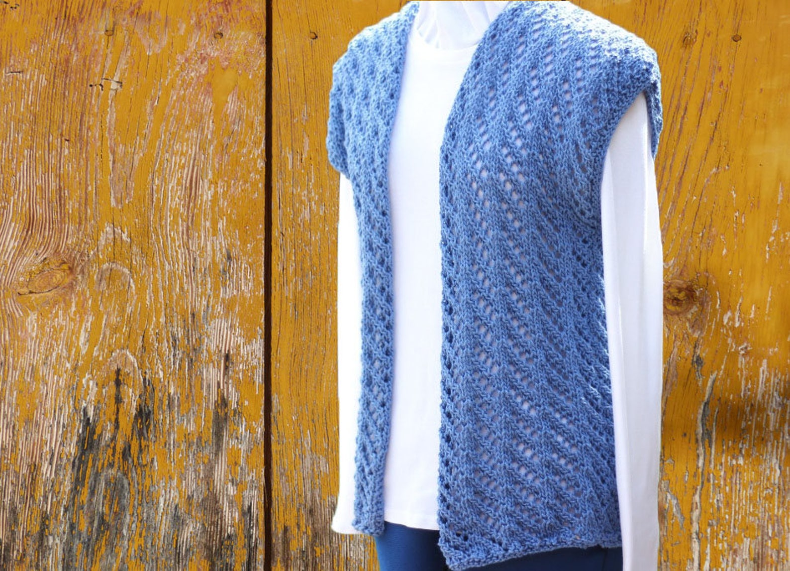 Knit Sweater Pattern, Knitted Vest Pattern, Knitting Pattern for Vest ...