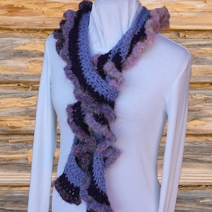 Crochet Pattern for Scarf, Ruffle Scarf Crochet Pattern, Rotini Spiral ...