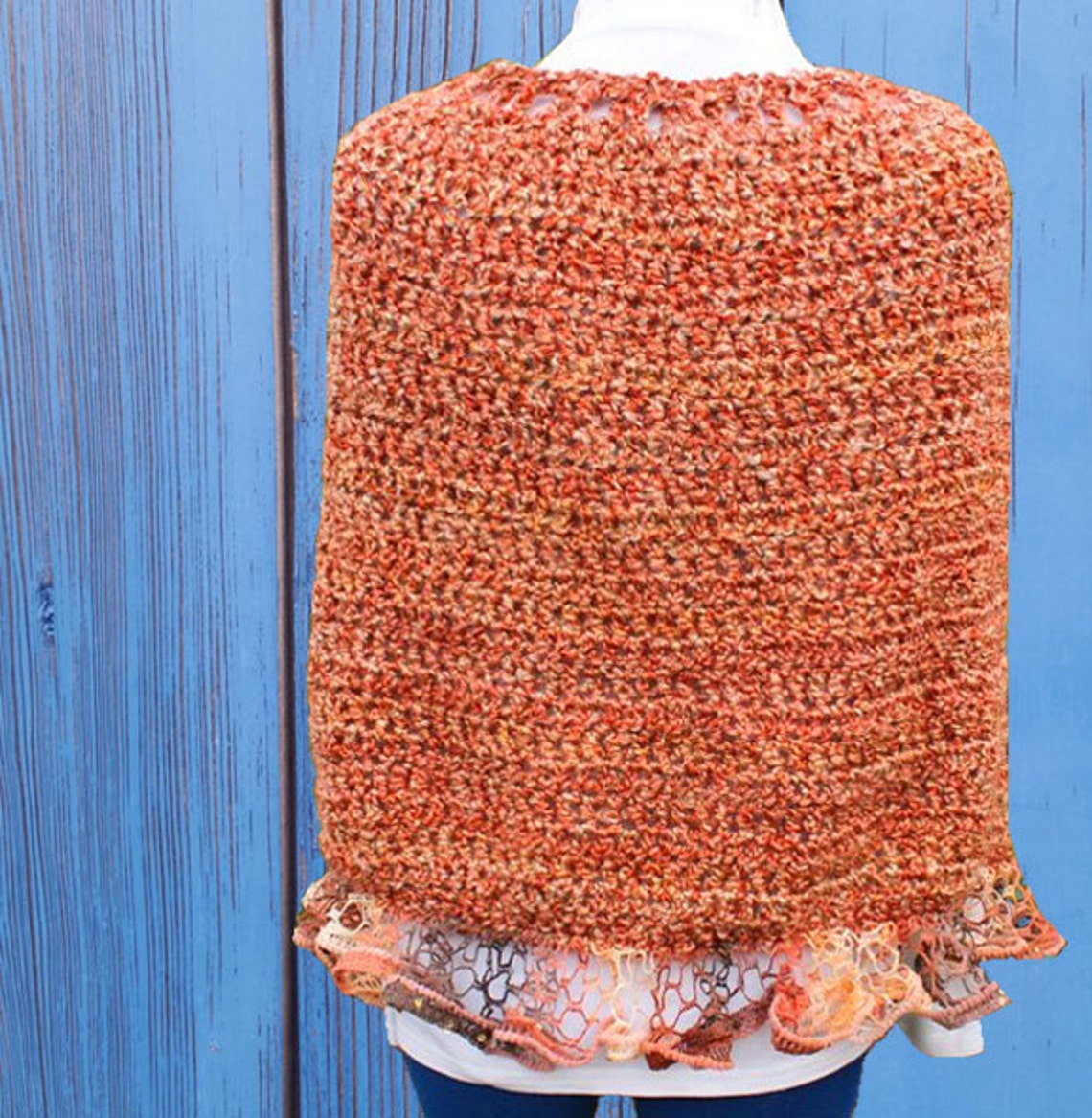 Crocheted Shawl Pattern Crochet Pattern for Sashay Yarn - Etsy