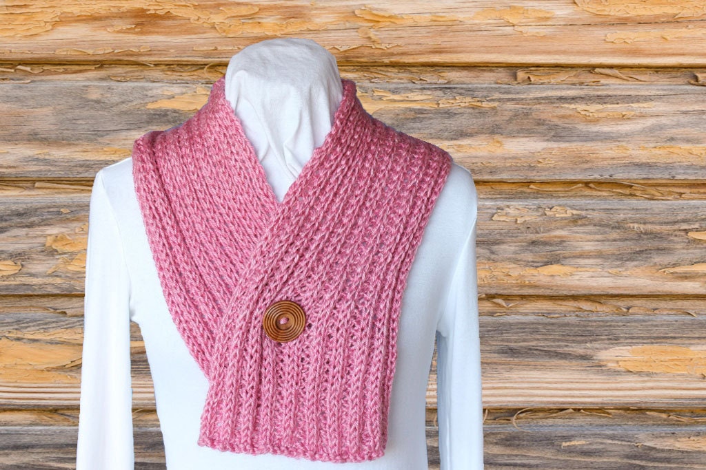 Button Scarf Knitting Pattern