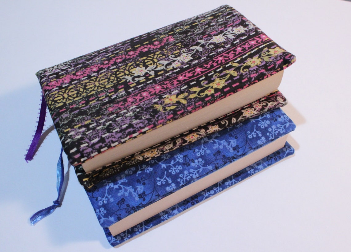 Sewing Tutorial for Fabric Book Covers, Book Cover Pattern in Different ...