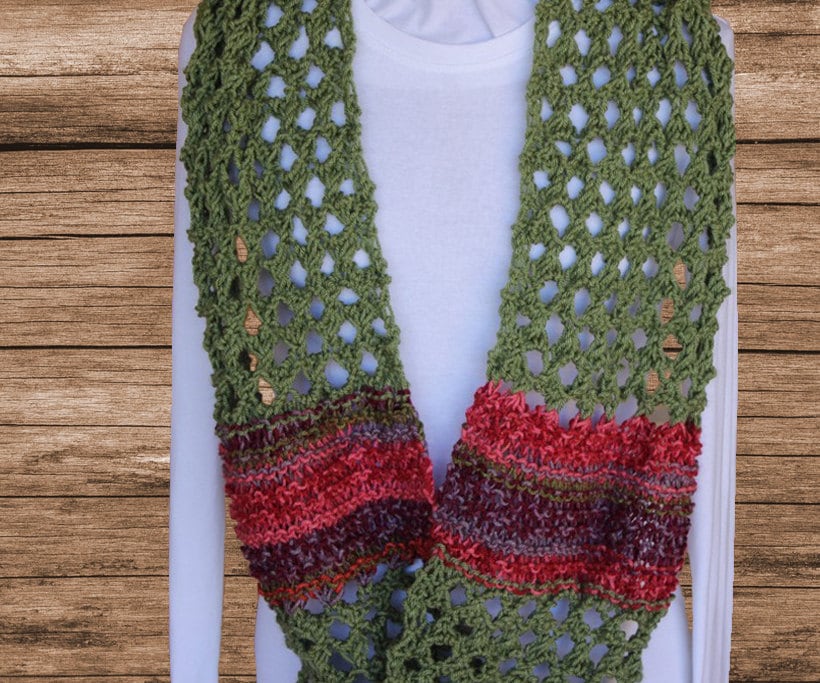 Knit Cowl Pattern, Lace and Garter Mobius Cowl Pattern, Knit Pattern ...
