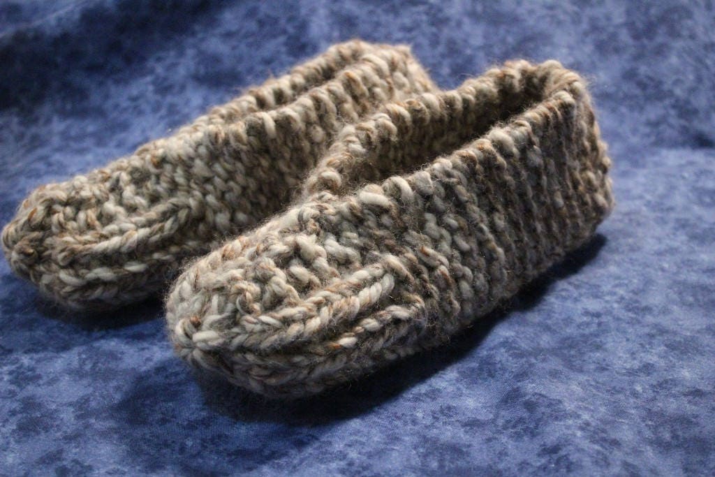 Knitting Pattern for Slippers Chunky Knit Slipper Pattern - Etsy
