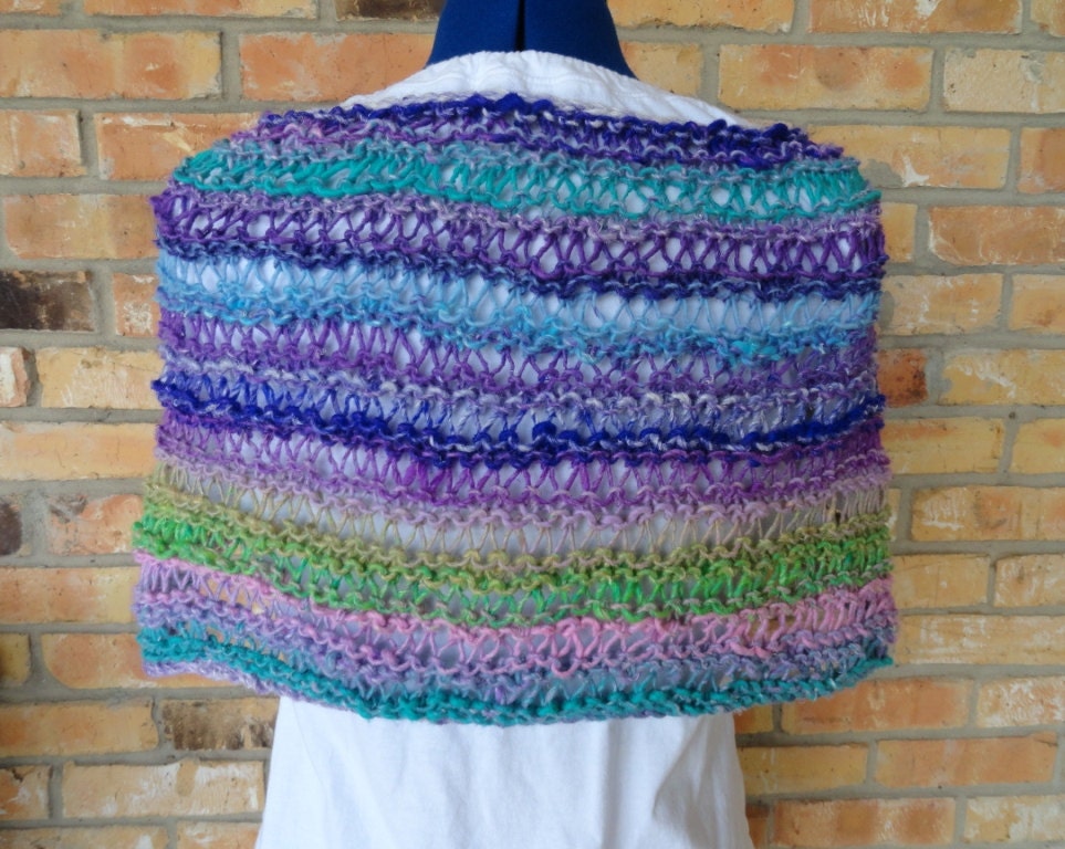 Knit Wrap Pattern Easy to Knit Cape Design Knit Scarf - Etsy