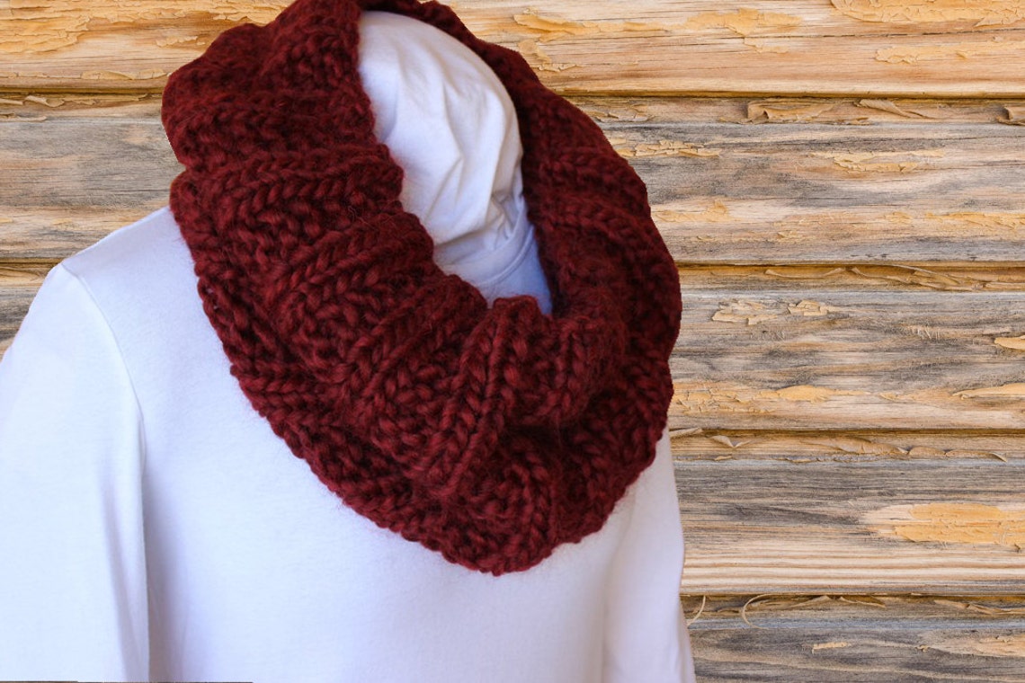 Chunky Knit Cowl Pattern Knitting Pattern for Bulky Yarn - Etsy
