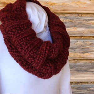 Chunky Knit Cowl Pattern, Knitting Pattern for Bulky Yarn, Circular ...