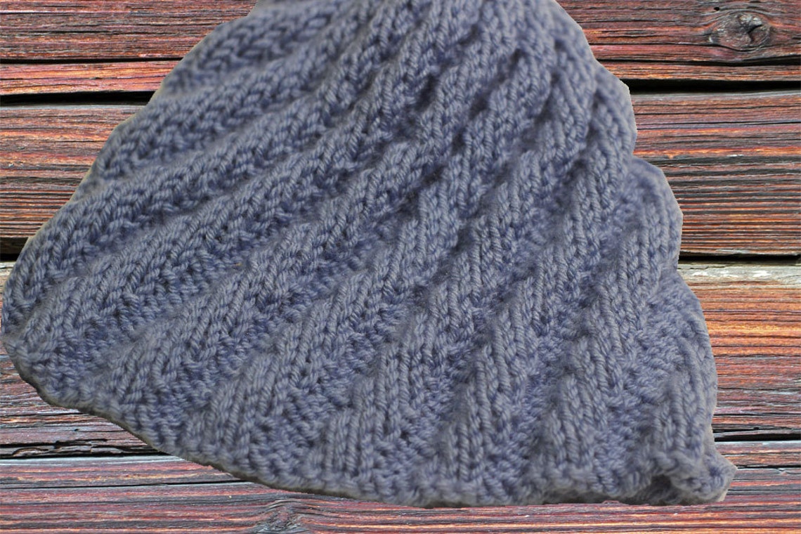 Knitting Pattern for Spiral Knitted Hat, Knit Hat Patterns, Hats Knit ...