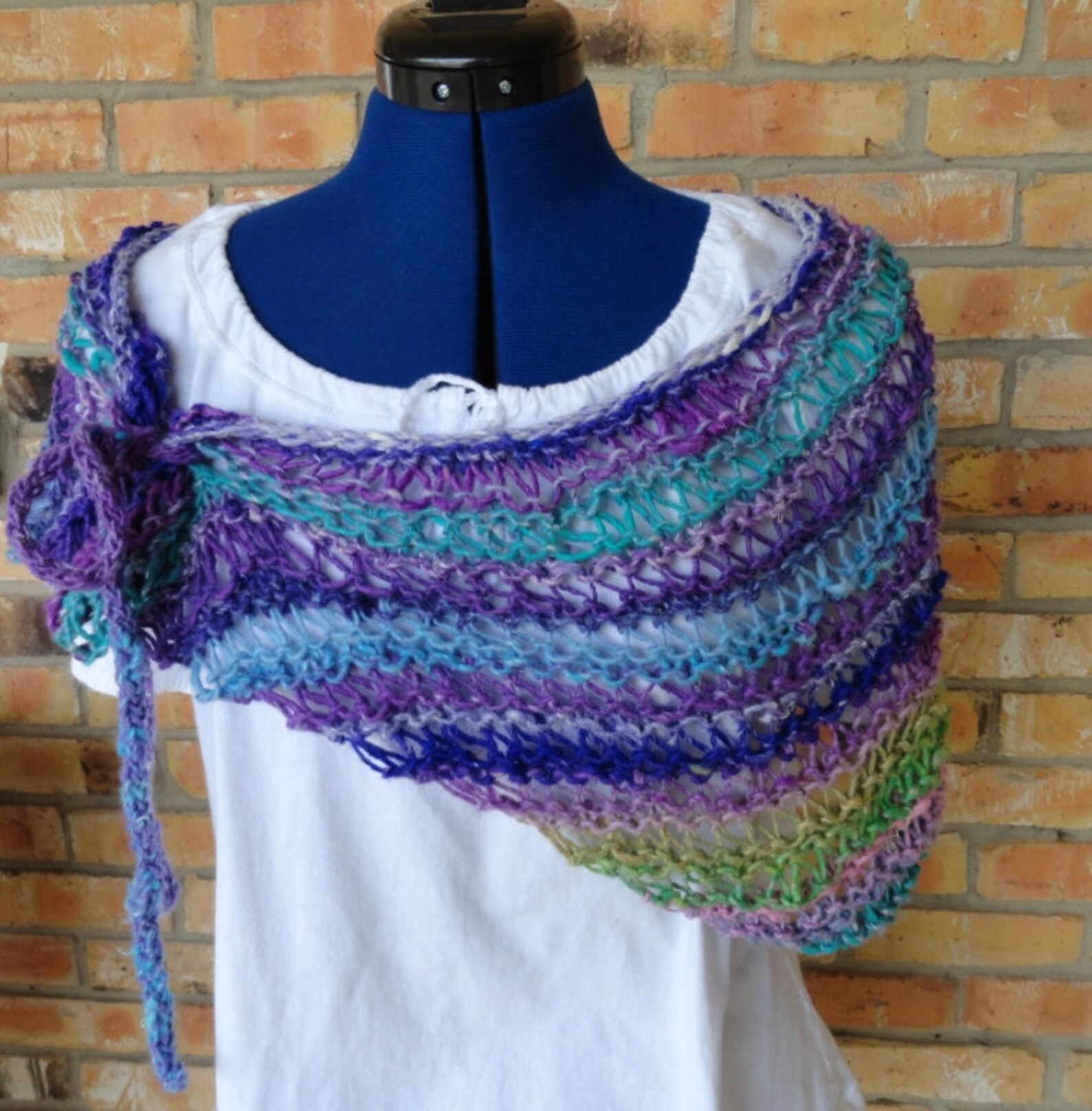 Knit Wrap Pattern Easy to Knit Cape Design Knit Scarf - Etsy