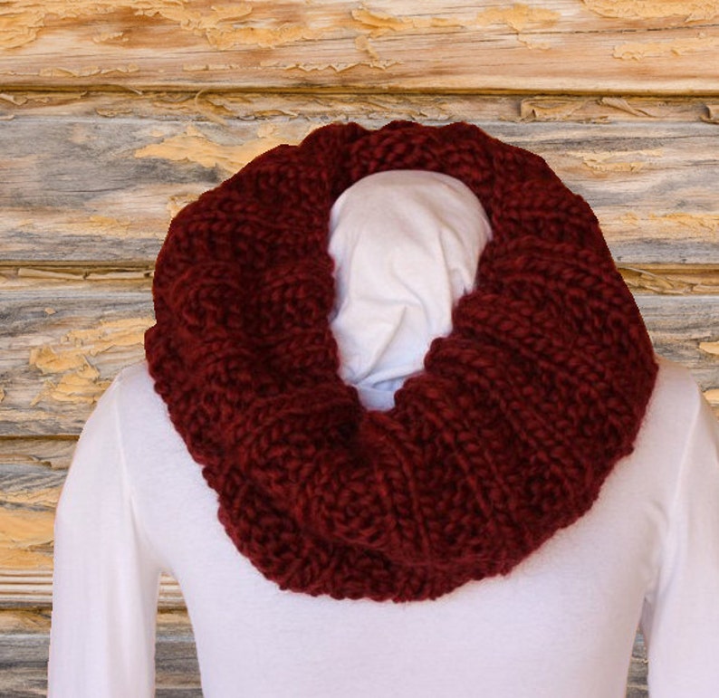 Chunky Knit Cowl Pattern Knitting Pattern for Bulky Yarn - Etsy