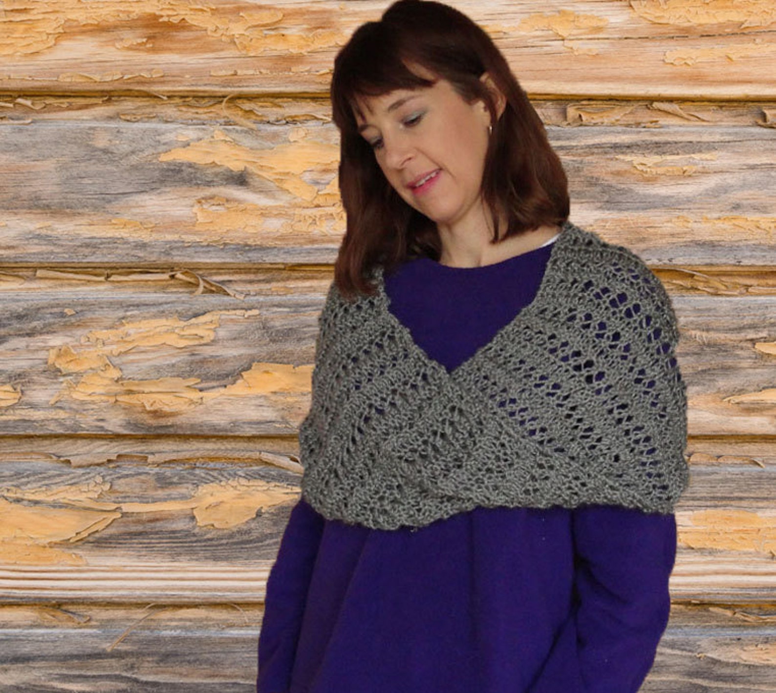 Mobius Knit Wrap Pattern, Knit Cowl Patterns, Lace Stripe Mobius Knit ...