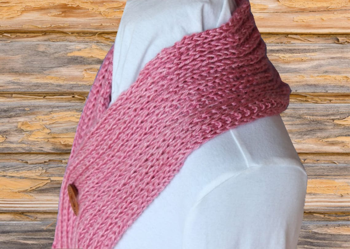 Knitting Pattern for Scarf With Button Knit Scarf Patterns - Etsy
