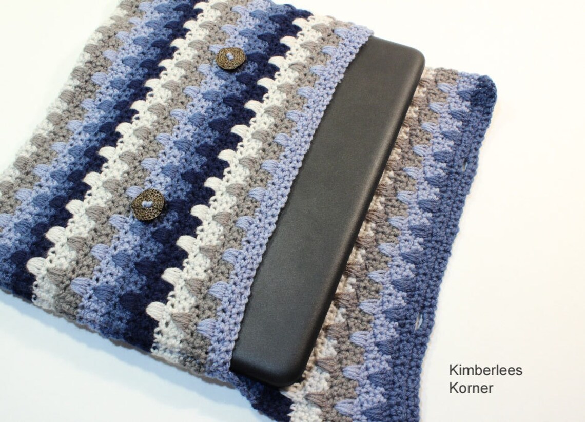 Crocheted Laptop Sleeve Patterns Small Crochet Case Pattern - Etsy