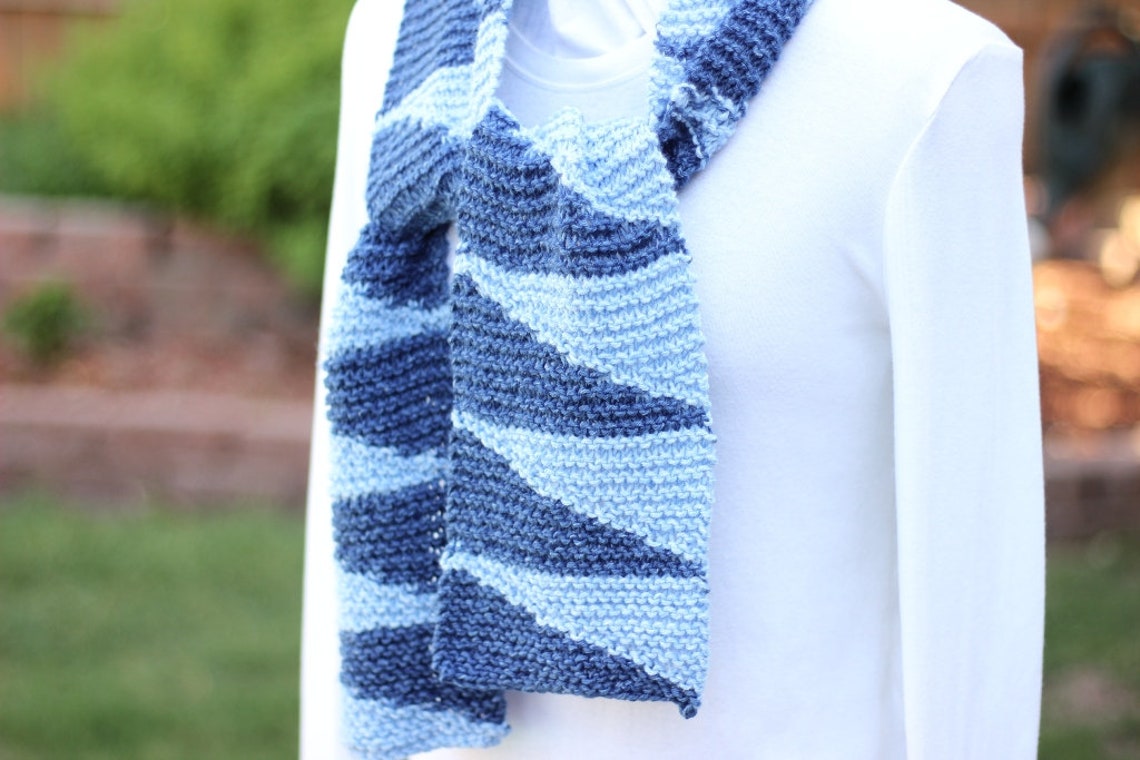 Denim Blue Scarf Blue Jean Color Scarf Blue Scarves Scarf - Etsy