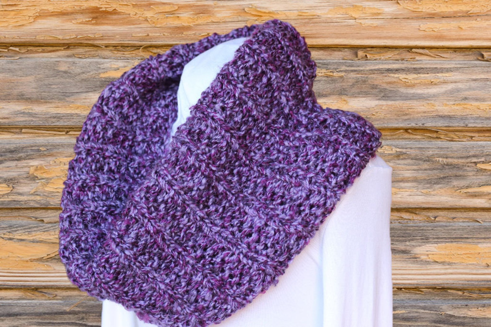 Chunky Knit Cowl Pattern, Knit Pattern for Bulky Weight Yarns, Knitting ...