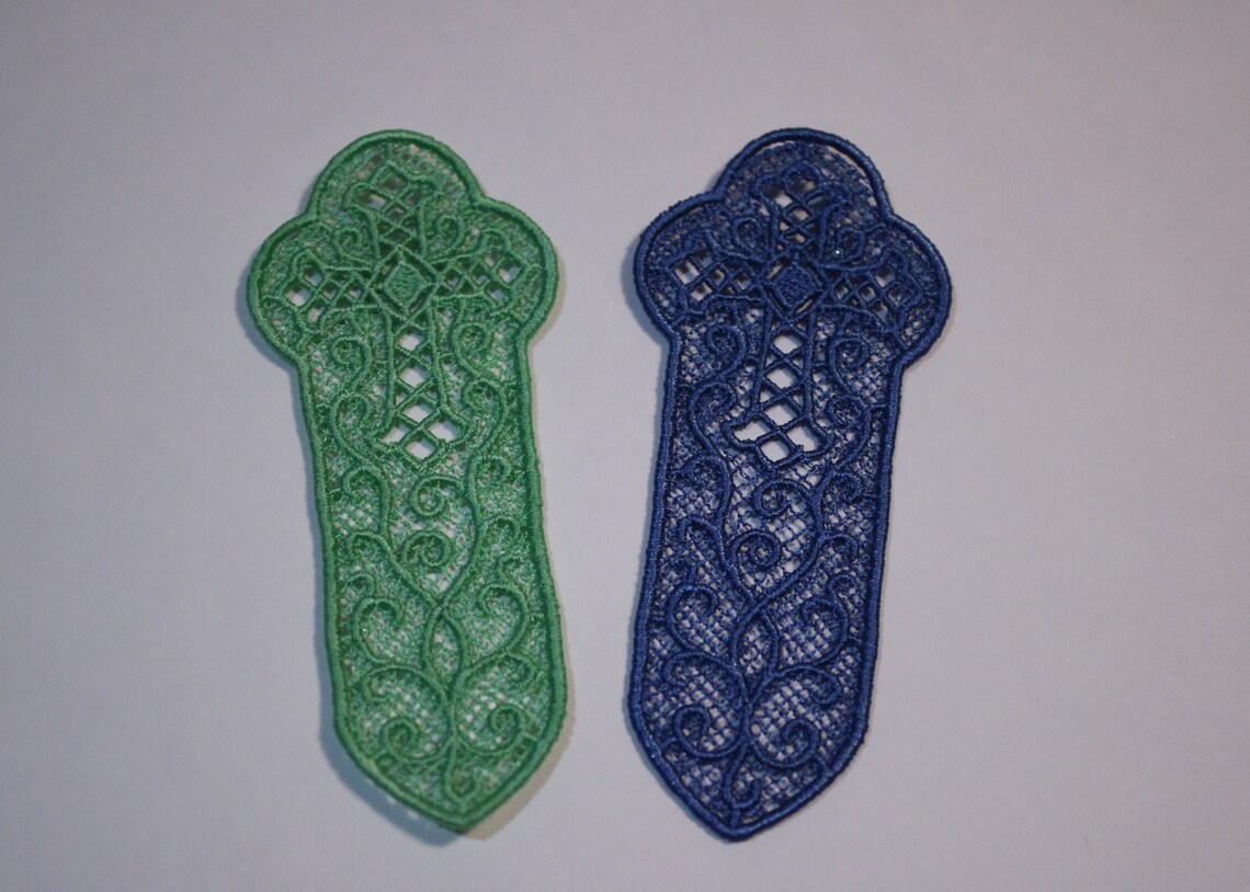 Lace Bookmarks Bookmarks With Cross Design Set of 2 | Etsy