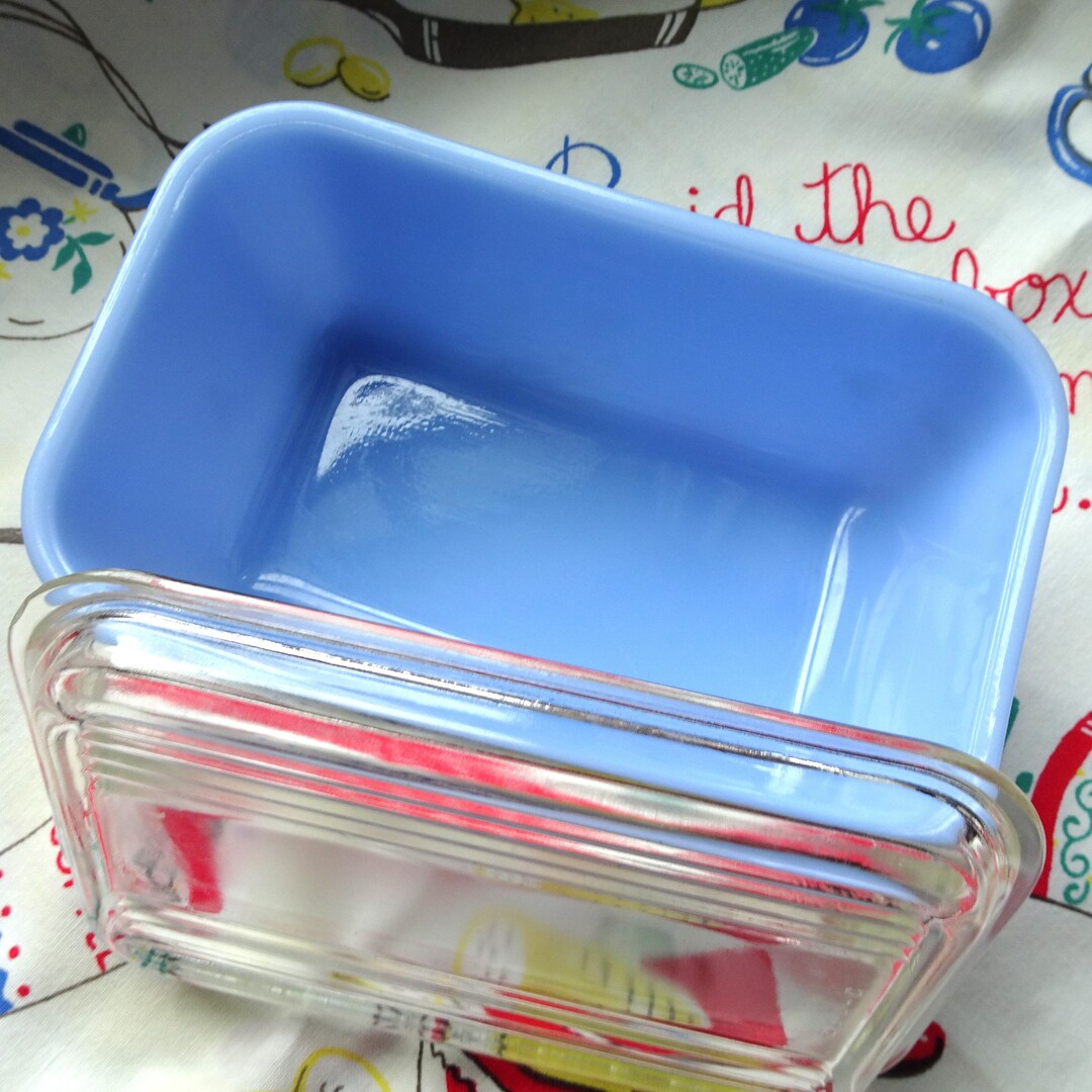 Blue Delphite Vintage MCM Pyrex Covered Fridge Dish,atomic Era,mid ...