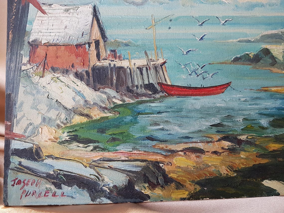 BEAUTIFUL East Coast Oil Painting by Joseph Douglas Purcell (1927-2015 ...