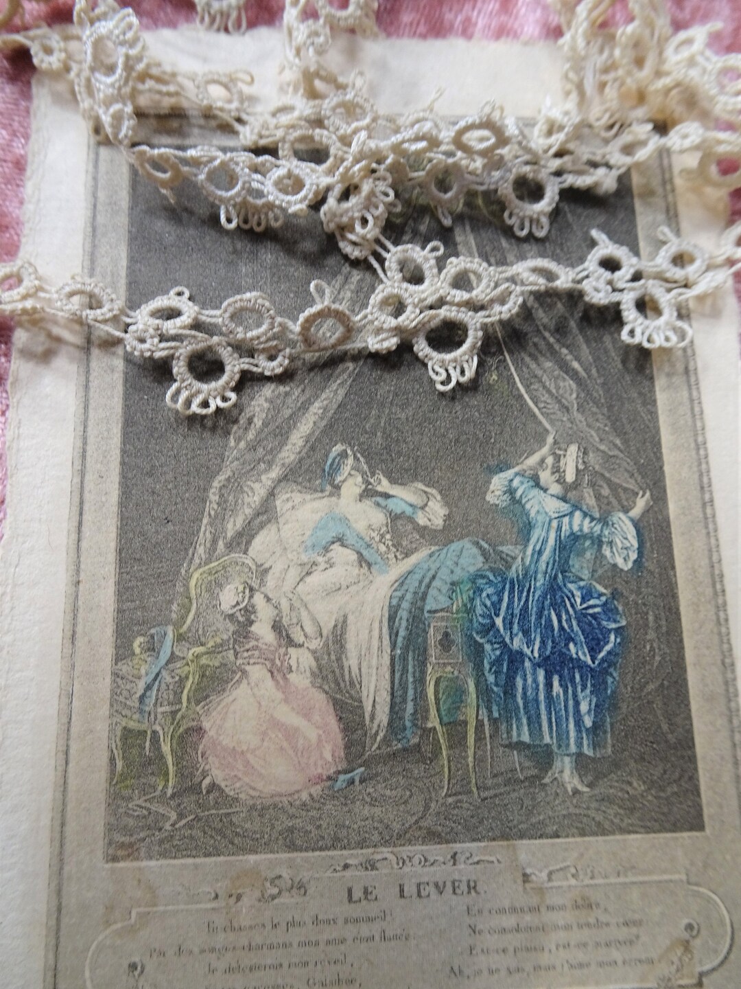 BEAUTIFUL Vintage Hand Tatted Lace Trim, Vintage Tatting Lace,33 Inches ...