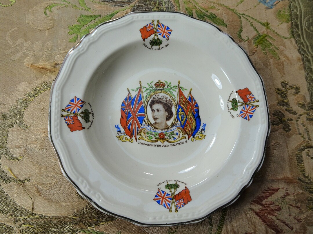 BEAUTIFUL Elizabeth II Coronation Dish, English Alfred Meakin China ...