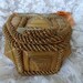 LOVELY Victorian Sewing Basket, Antique Folk Art Woven Straw Basket ...