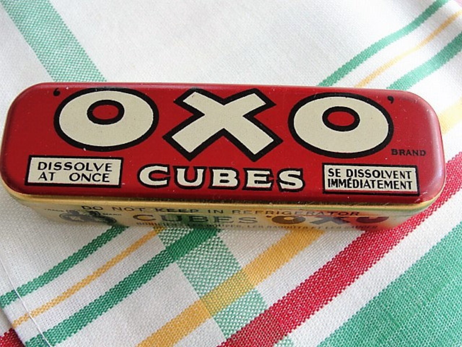 ANTIQUE Colorful OXO Cubes Tin Decorative Vintage Tinfarm - Etsy