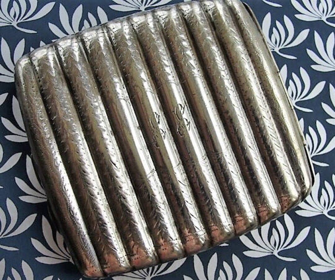 ANTIQUE Elegant Edwardian Cigarette Case English Hallmarked Gentlemens ...