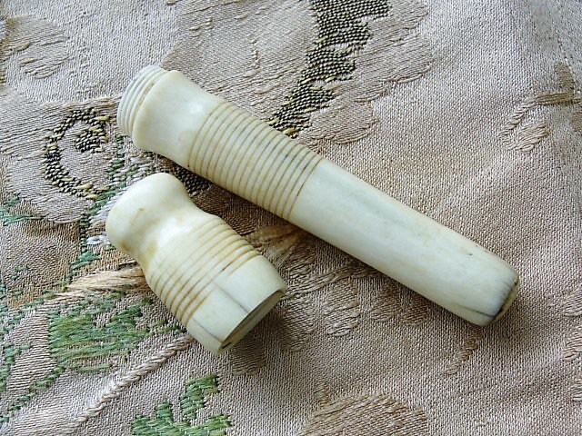BEAUTIFUL Antique Sailors Carved Bone Needle Case,folk Art, Sailor Art ...