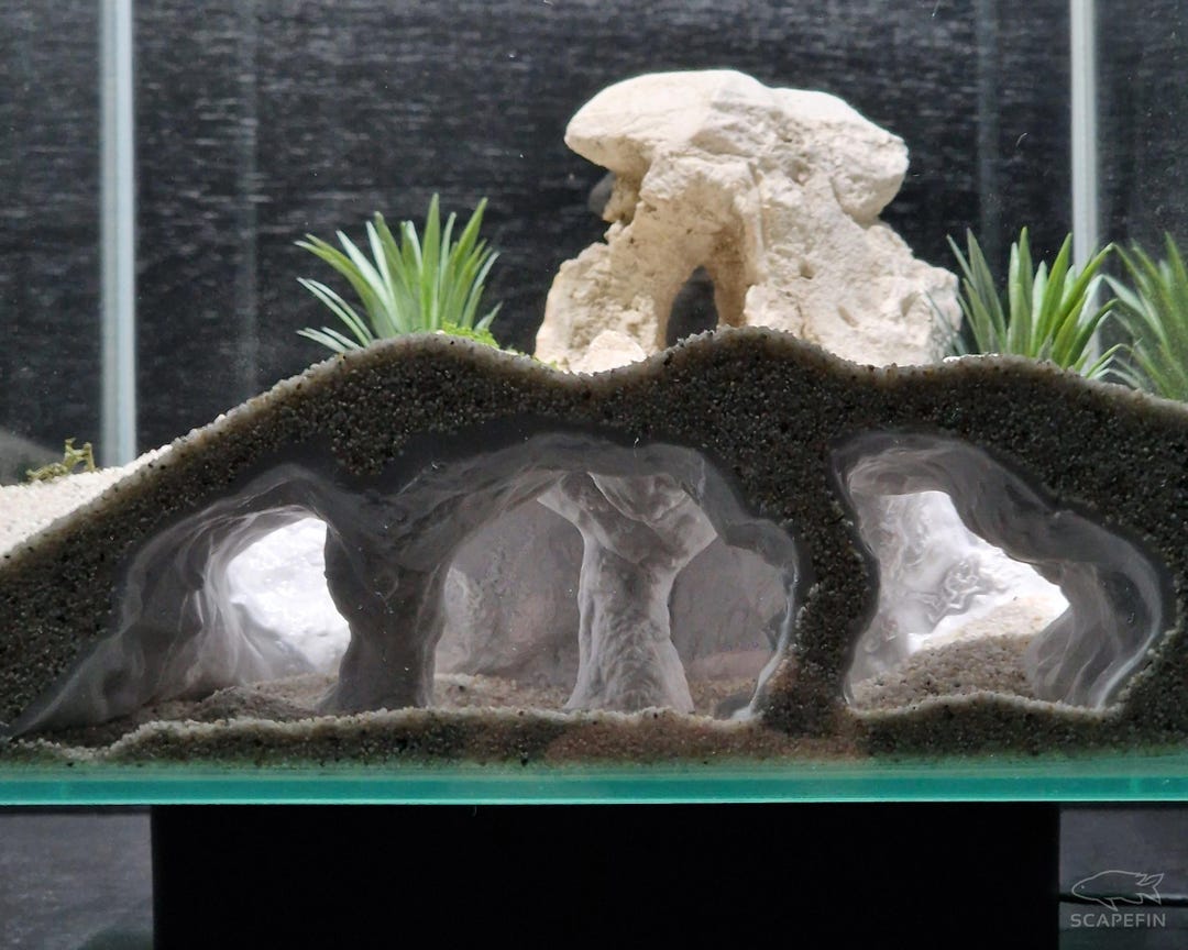 Atlantis Hidden Observation Cave | Aquarium & Terrarium Decor | Natural Hide for Fish, Plecos ...