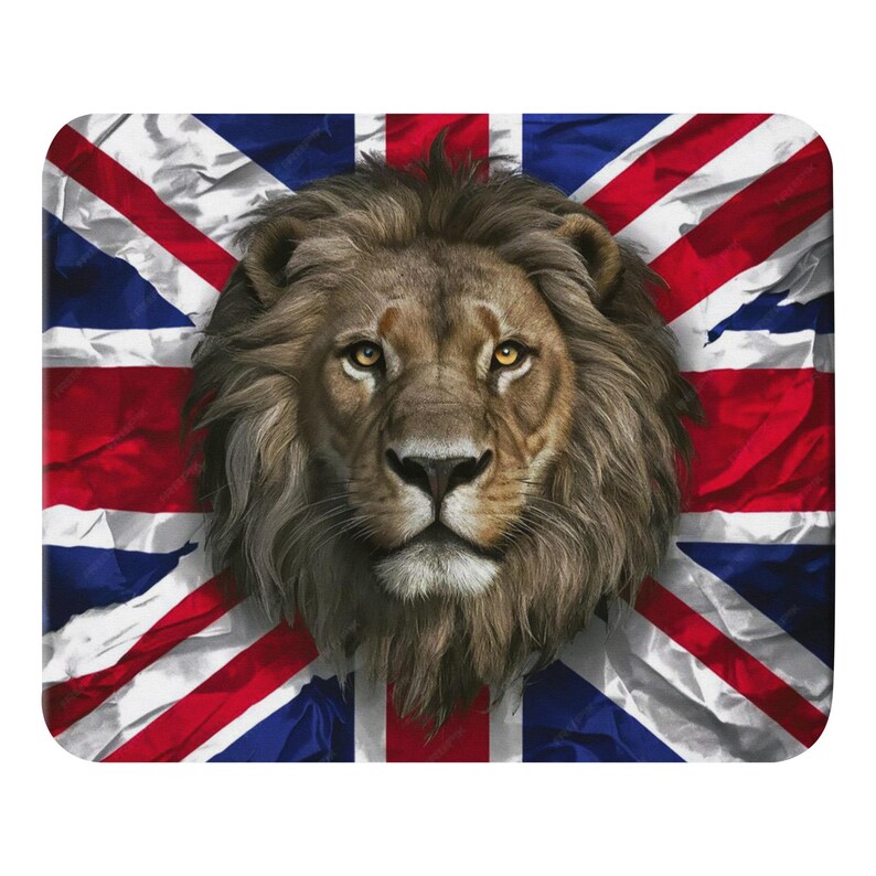 Union Jack Lion Mouse Pad – British Flag Desk Accessory - Etsy