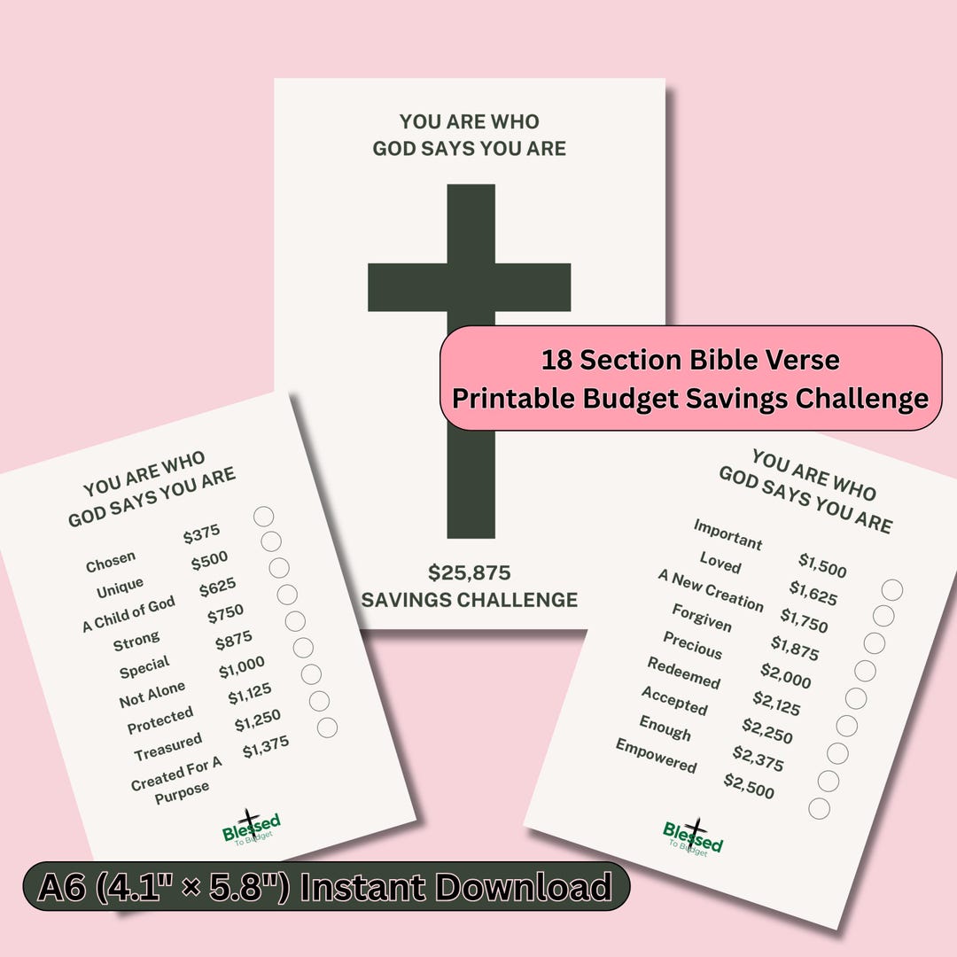 God Says You Are Money Savings Challenge | A6 (4.1 × 5.8 Inches ...