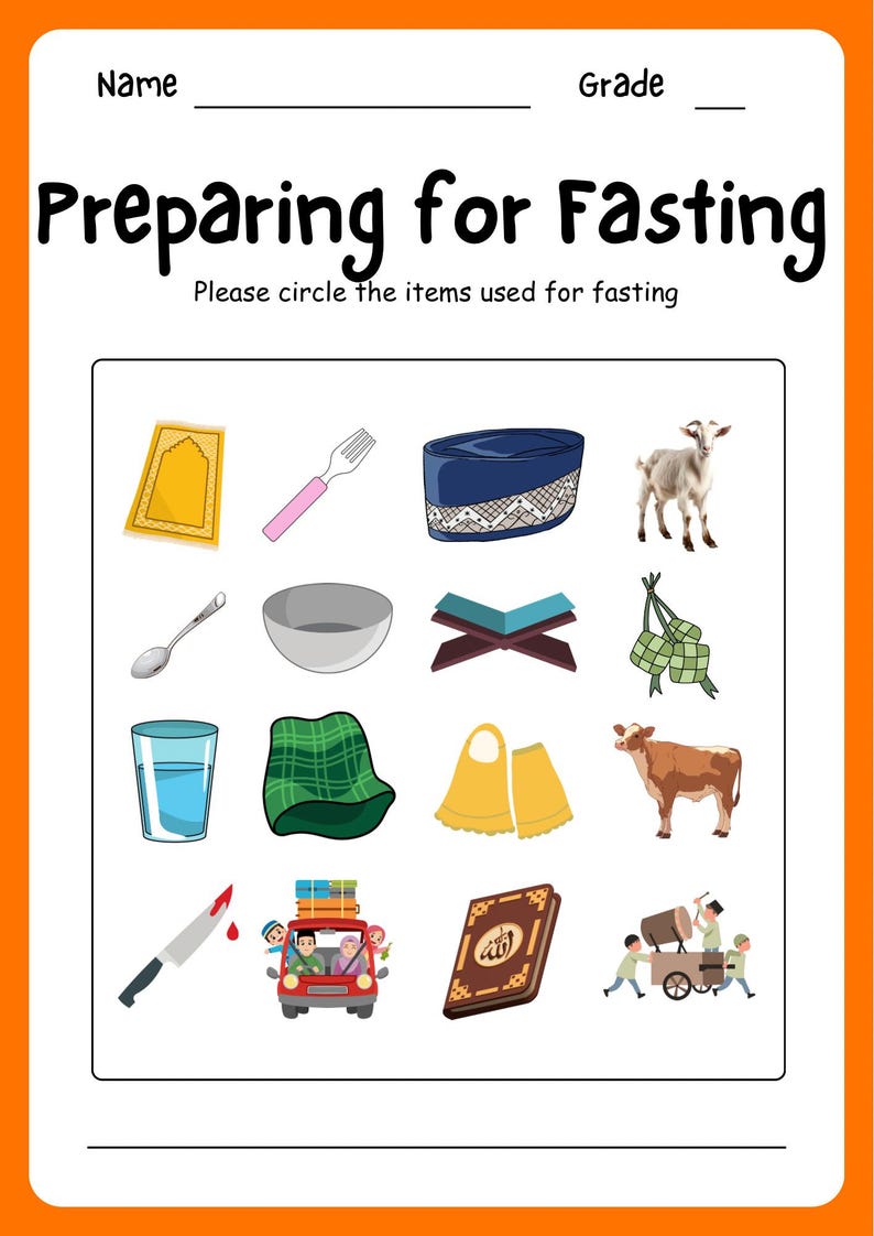 Fasting Quiz for Kids - Etsy