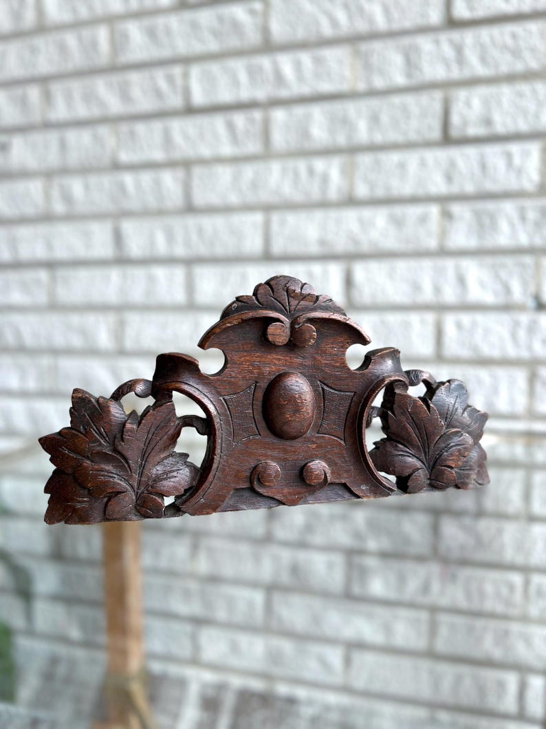 Antique Carved Wood Furniture Pediment - Etsy