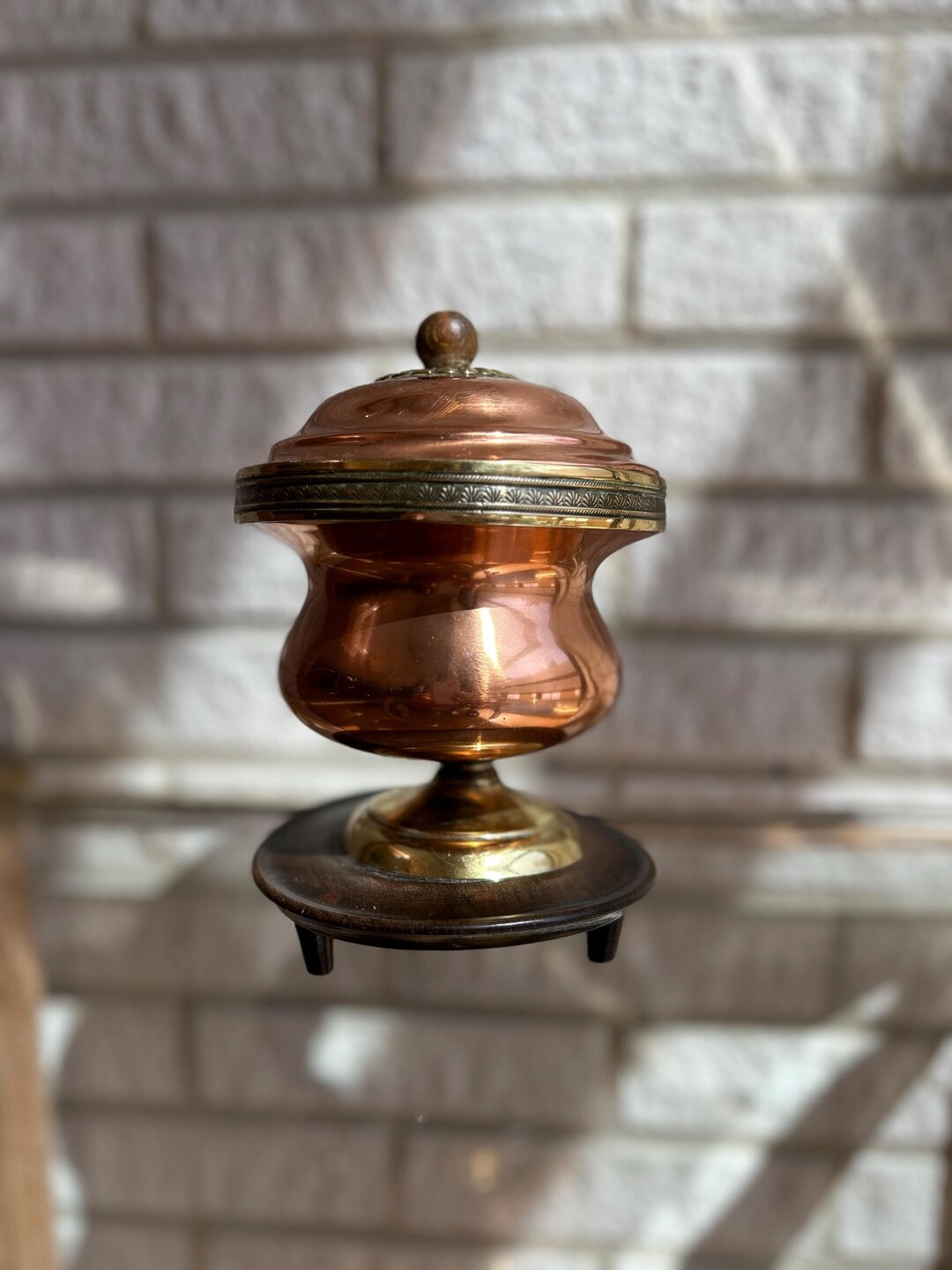 Antique Dutch Copper Pipe Brazier With Lid 19th Century Tobacco ...