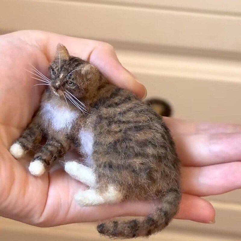 Needle Felted Cat - Etsy