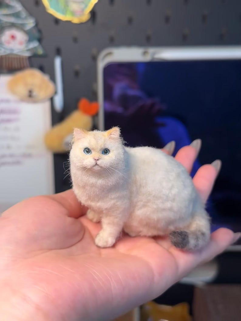 Custom Needle Felted Cat Figurine|custom Wool Felting Cat Portrait ...