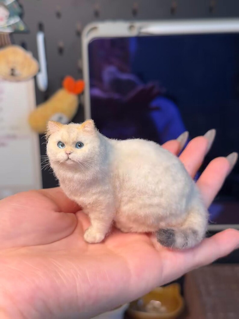 Custom Needle Felted Cat Figurine|custom Wool Felting Cat Portrait ...