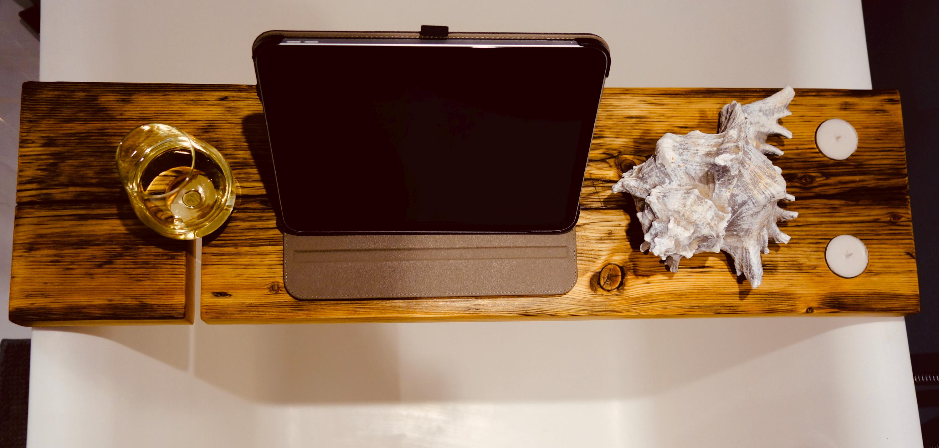Rustic Wood Bath Caddy - Etsy