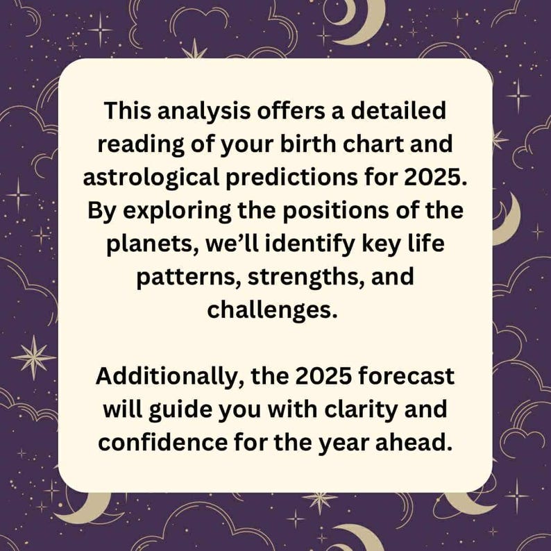 2025 Detailed Birth Chart Analysis, Personalized Astrology Reading ...