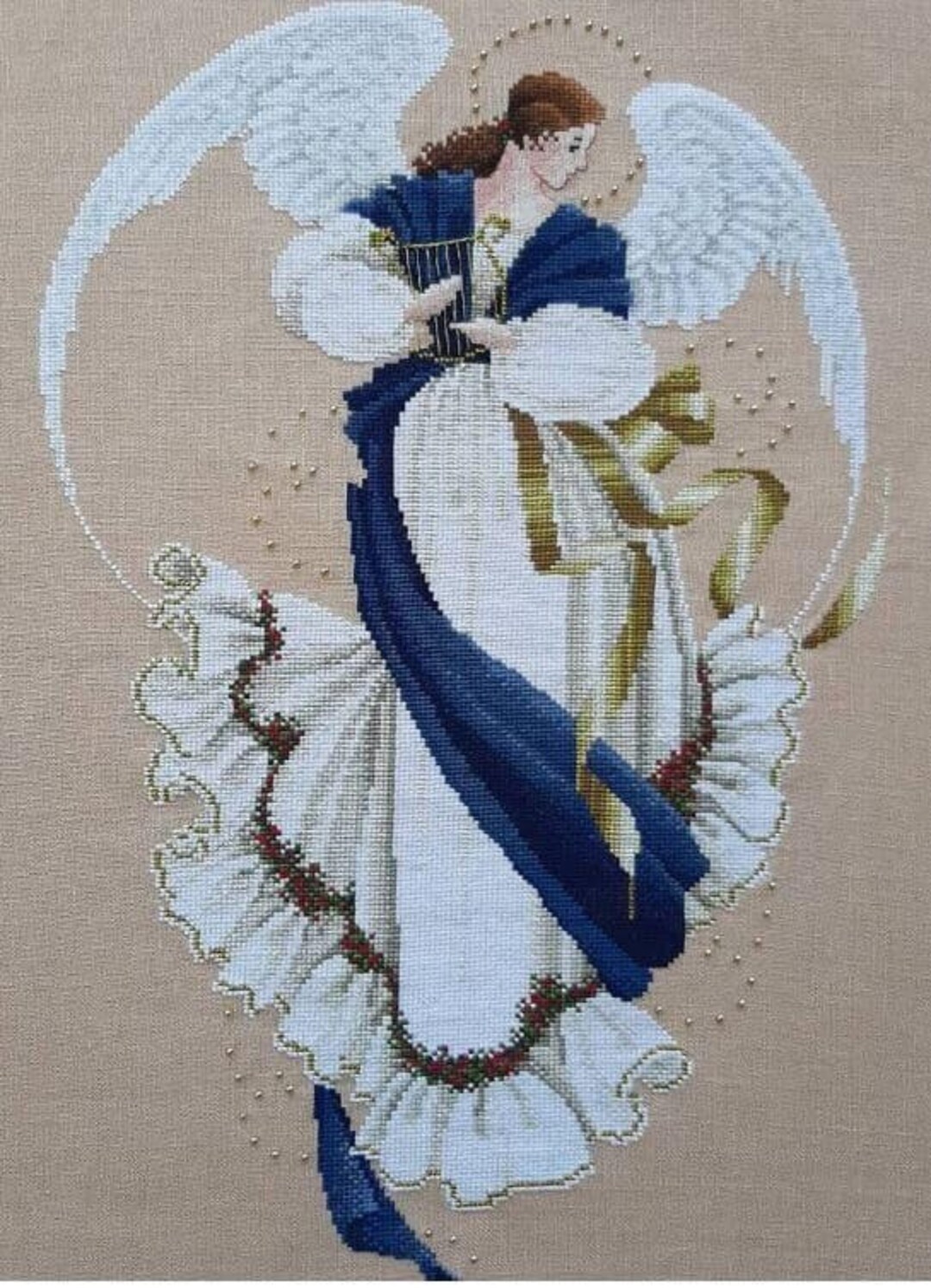 SAGA Cross Stitch Pattern Pdf Xsd Angel CHRISTMAS PEACE Cross Stitch ...